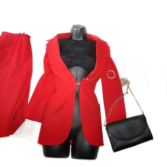 Jackets & Coats | Vintage Red Suit | Poshmark